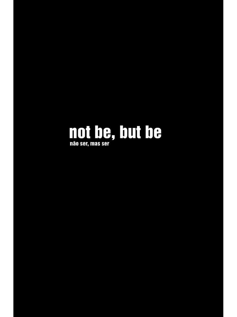 NOT BE, BUT BE | PDF