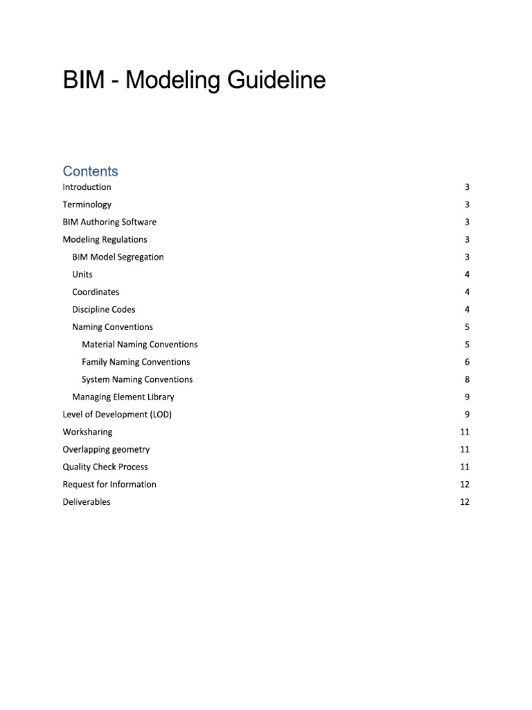 BIM Modelling Guidelines | PDF