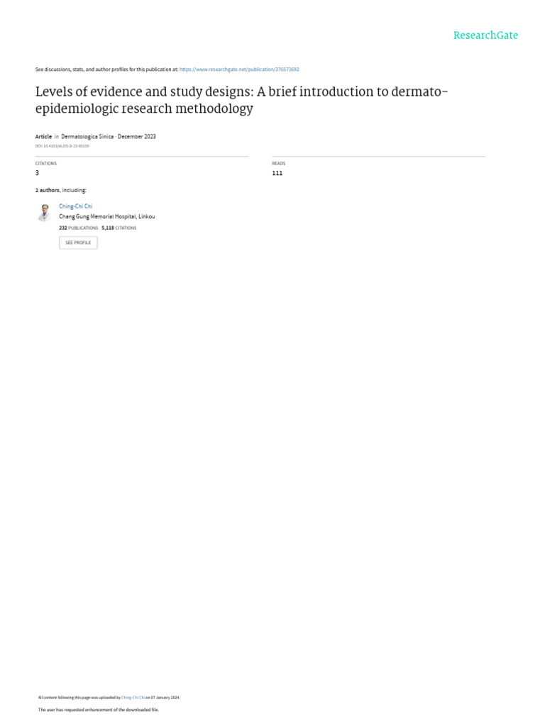 levels_of_evidence_and_study_designs__a_brief.3 | PDF | Cohort Study | Randomized Controlled Trial