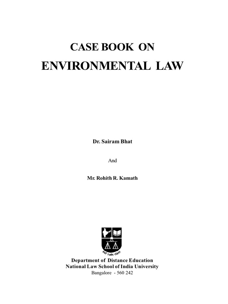 Case Book On Environmental Law | PDF | Nuisance | Negligence