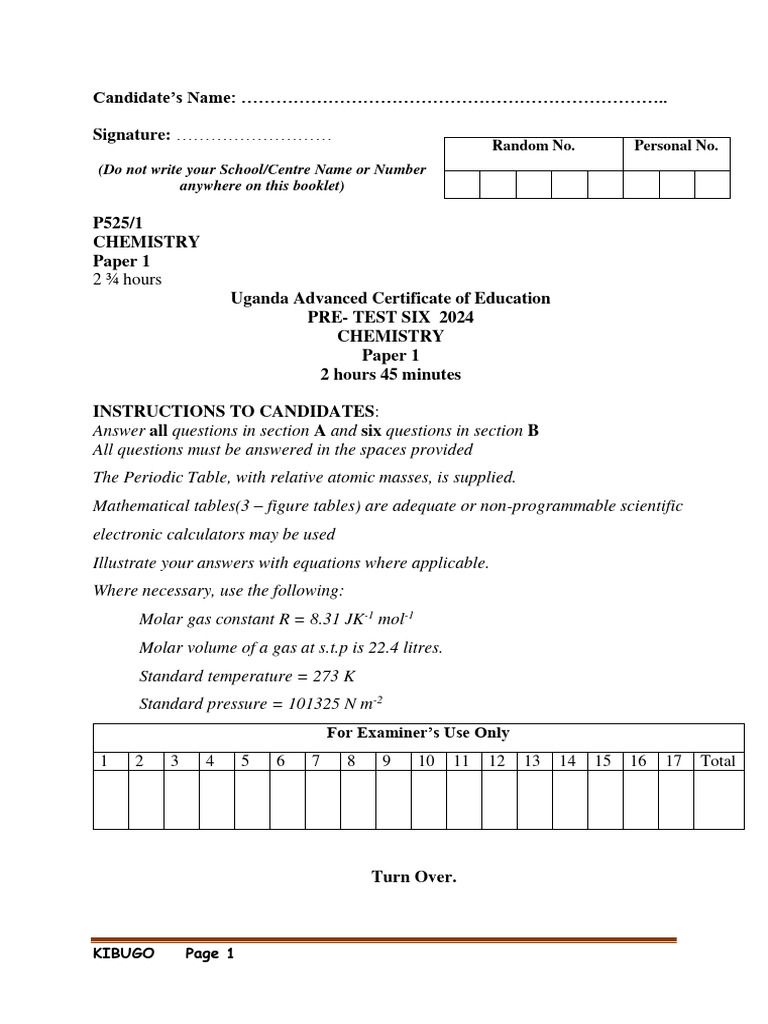 S6 Chem One Easter Break | PDF | Distillation | Chemical Equilibrium