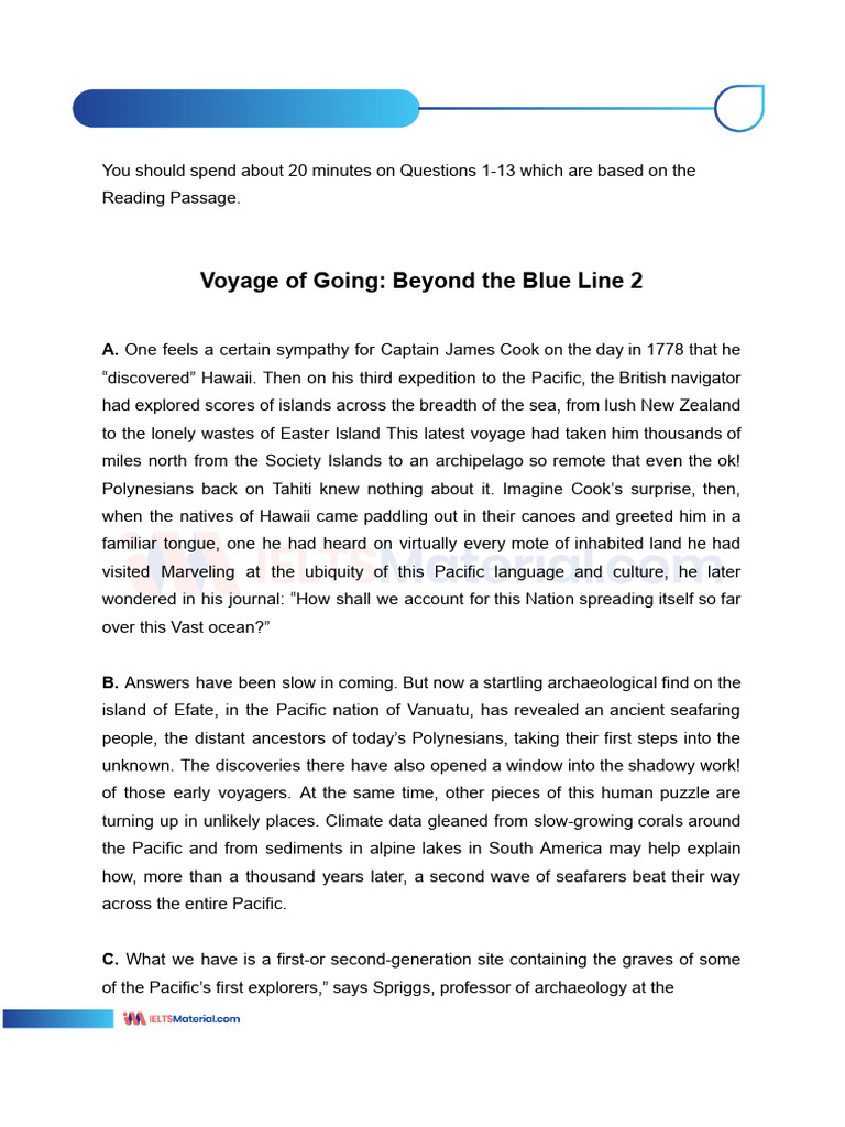 Voyage of Going - Beyond The Blue Line 2 | PDF | Pacific Ocean