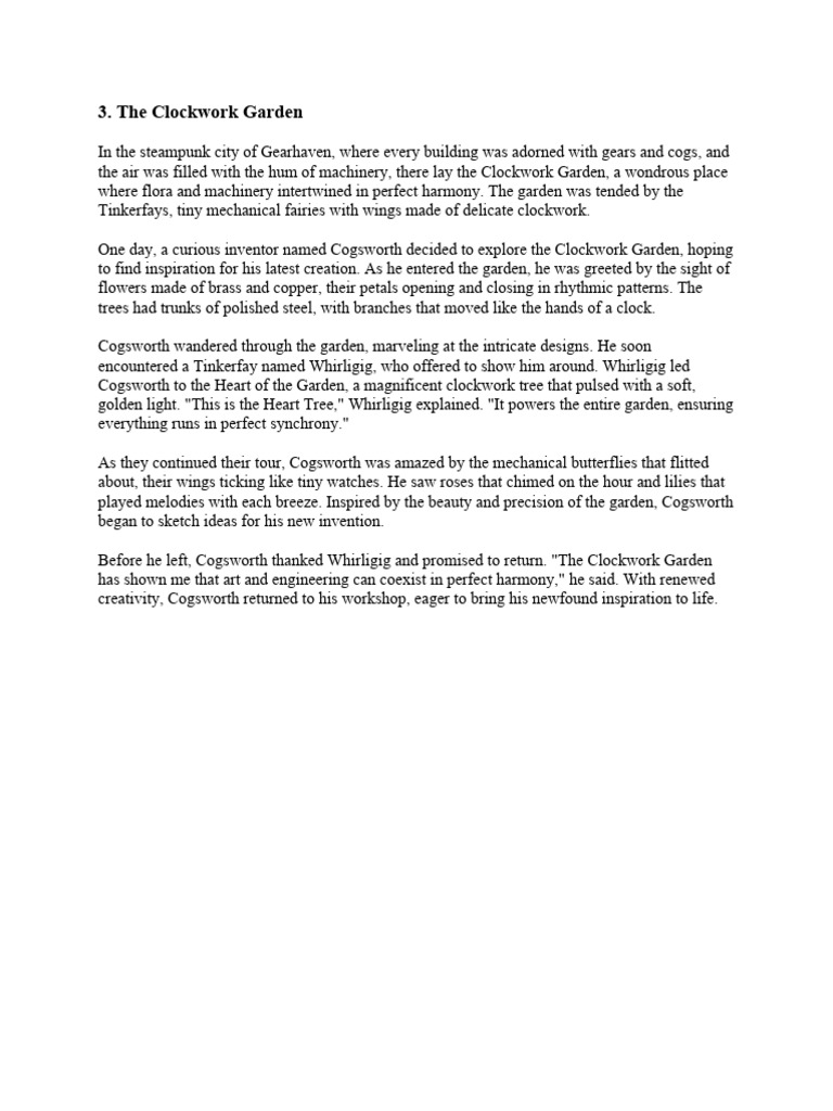 The Clockwork Garden | PDF