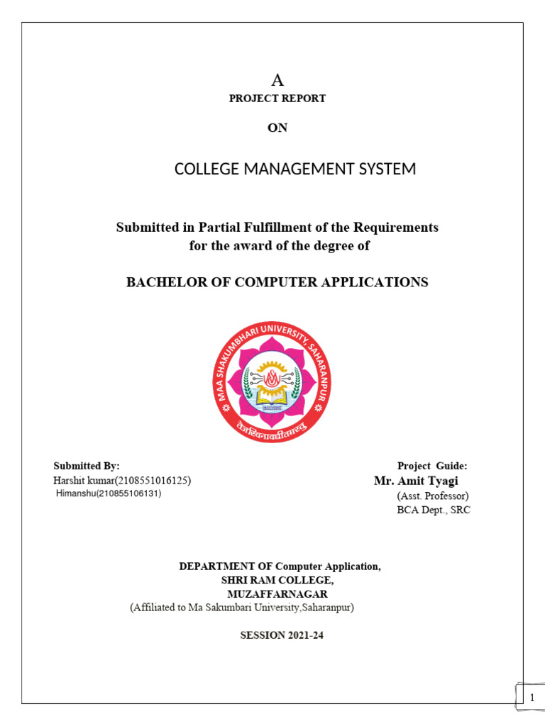 Project Report (2)-1 (3) | Download Free PDF | Databases | System