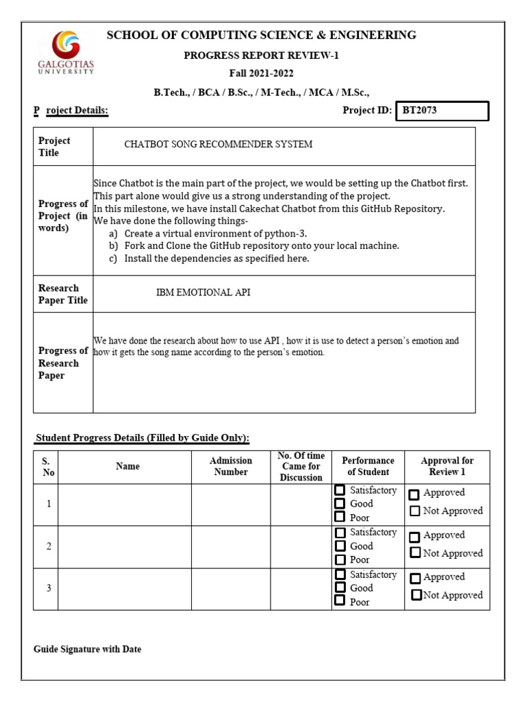 Progress Report Review 1 | PDF | Computer Engineering | Computer Architecture
