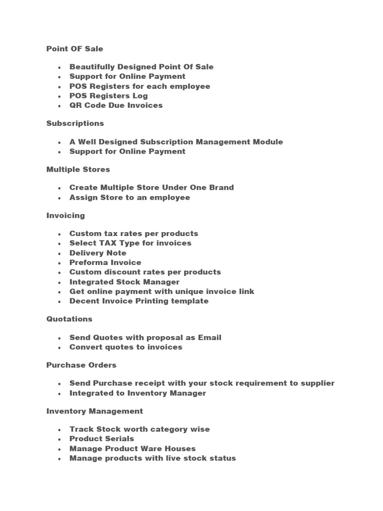 Point OF Sale | PDF | Point Of Sale | Invoice