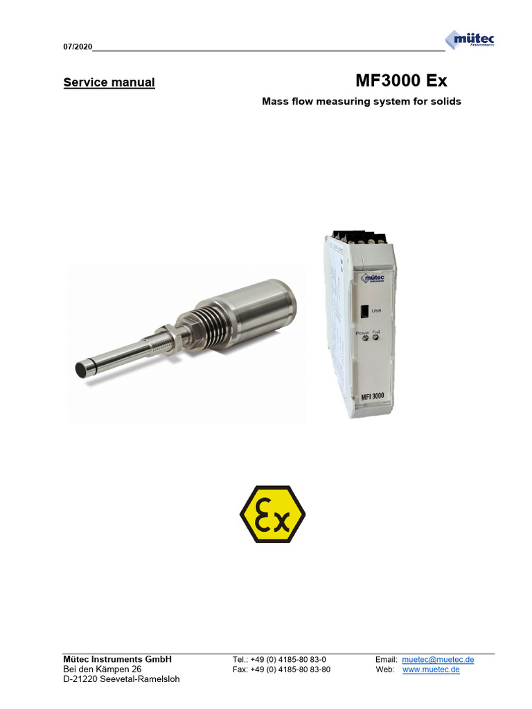 MSBA00063-20-Operation Manual MF3000-Ex en | PDF | Pipe (Fluid ...