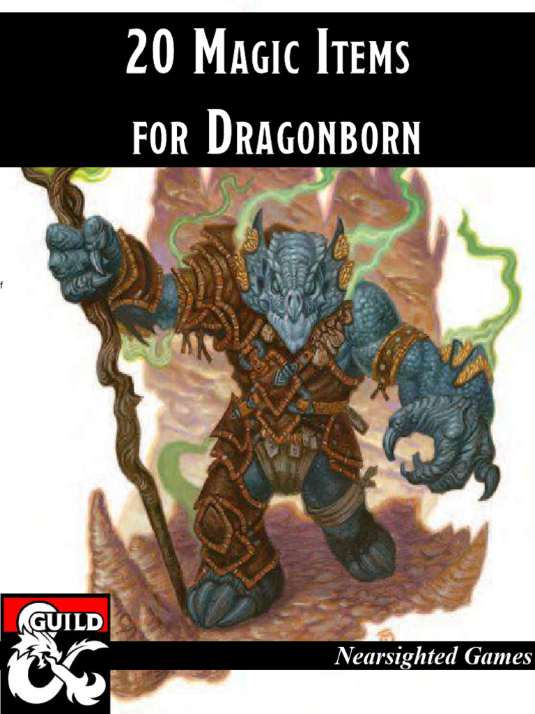 20 Magic Items For Dragonborn | PDF | Magician (Fantasy) | Wizards Of ...