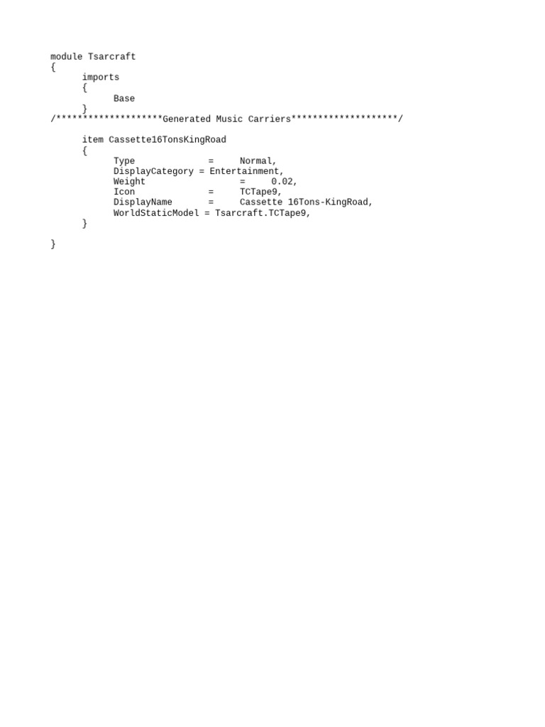t Cg Music Script Tc Boombox Rr | PDF