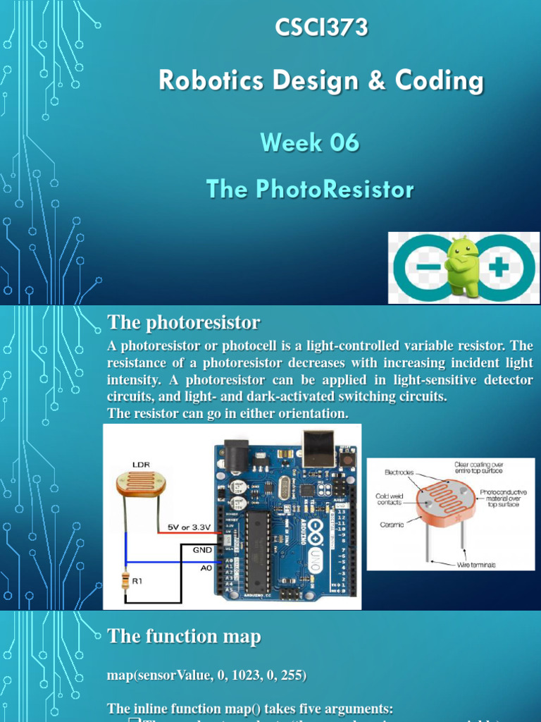 CSCI373 - Week - 06 - Photoresistor | PDF