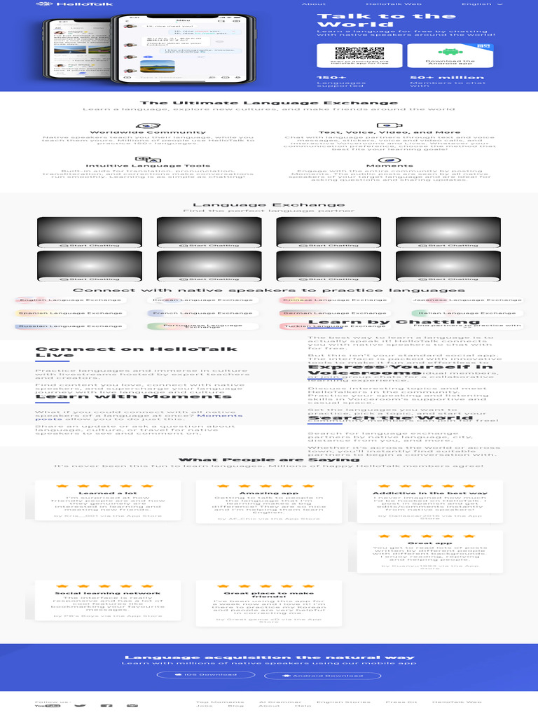 HelloTalk - Language Exchange - Learn Languages For Free | PDF | Mobile App | Human Communication