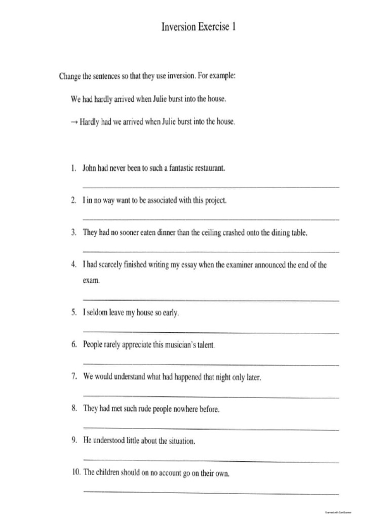 Inversion Exercise 1 | PDF