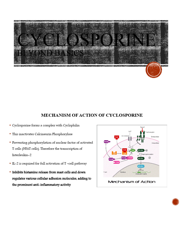 Cyclosporine PPT F | PDF | Psoriasis | Interleukin 2