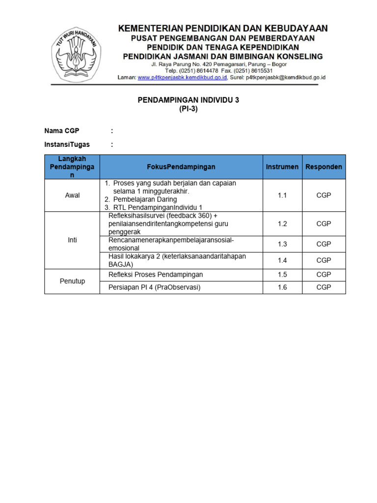 Reviu Pendampingan Individu CGP PI-3 | PDF | Karier & Perkembangan