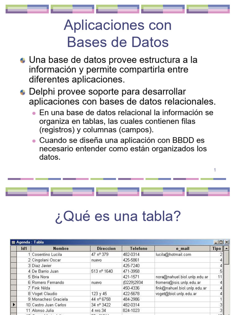 Delphi 17 Uso De Tablas Pdf Active X Data Objects Bases De Datos