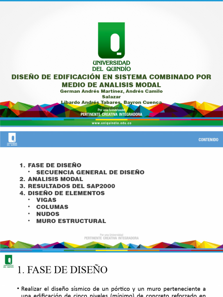 Presentación Proyecto Final Concreto 2 | Descargar gratis PDF | Viga (Estructura) | Columna
