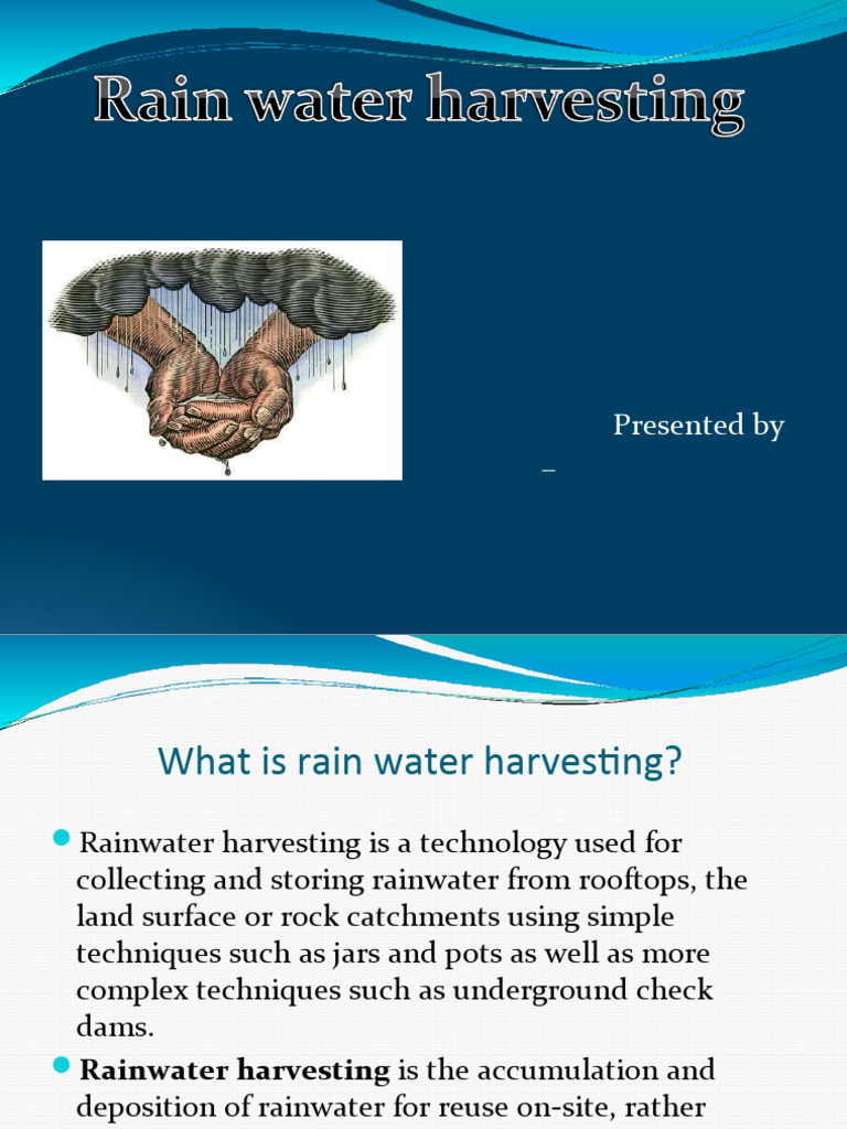 Rainwater Harvesting Techniques Guide | PDF | Earth Sciences | Water ...