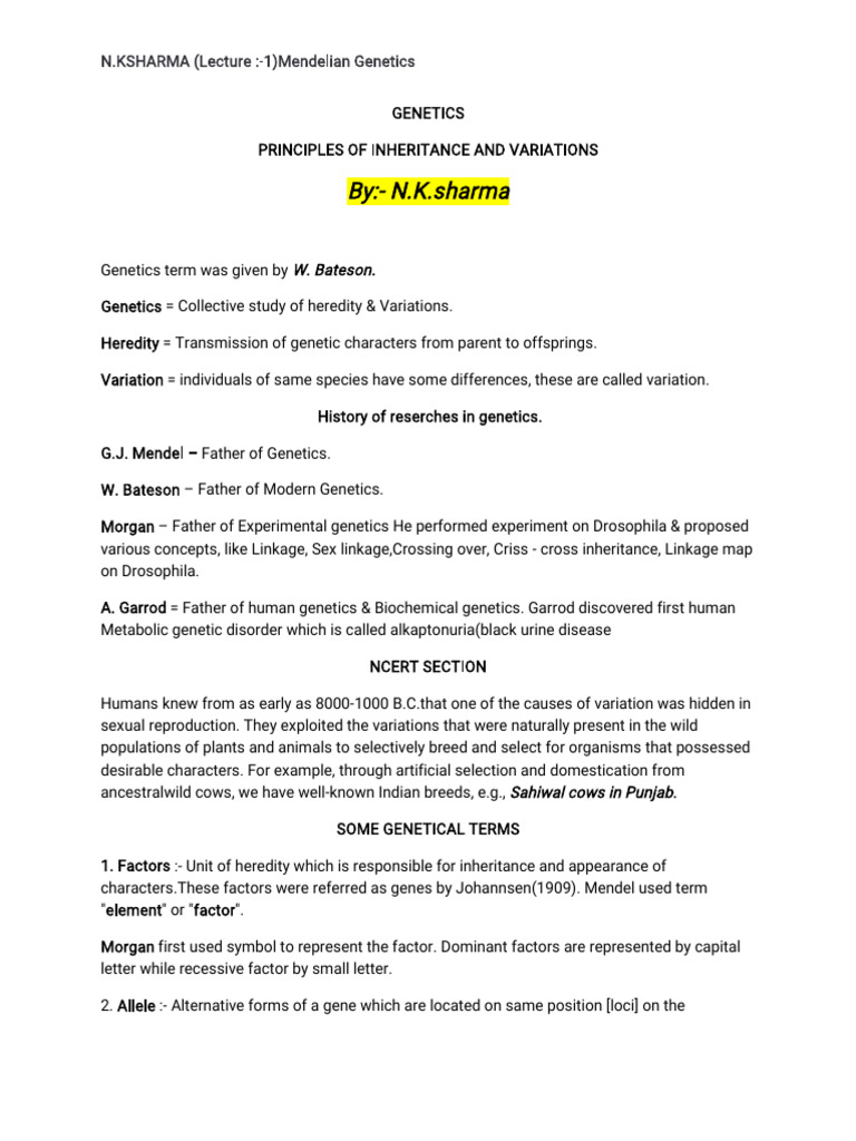 GENETICS-WPS Office | PDF | Zygosity | Dominance (Genetics)
