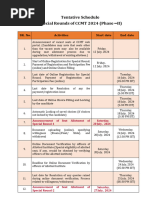 Schedule CSAB Special 2025 | PDF