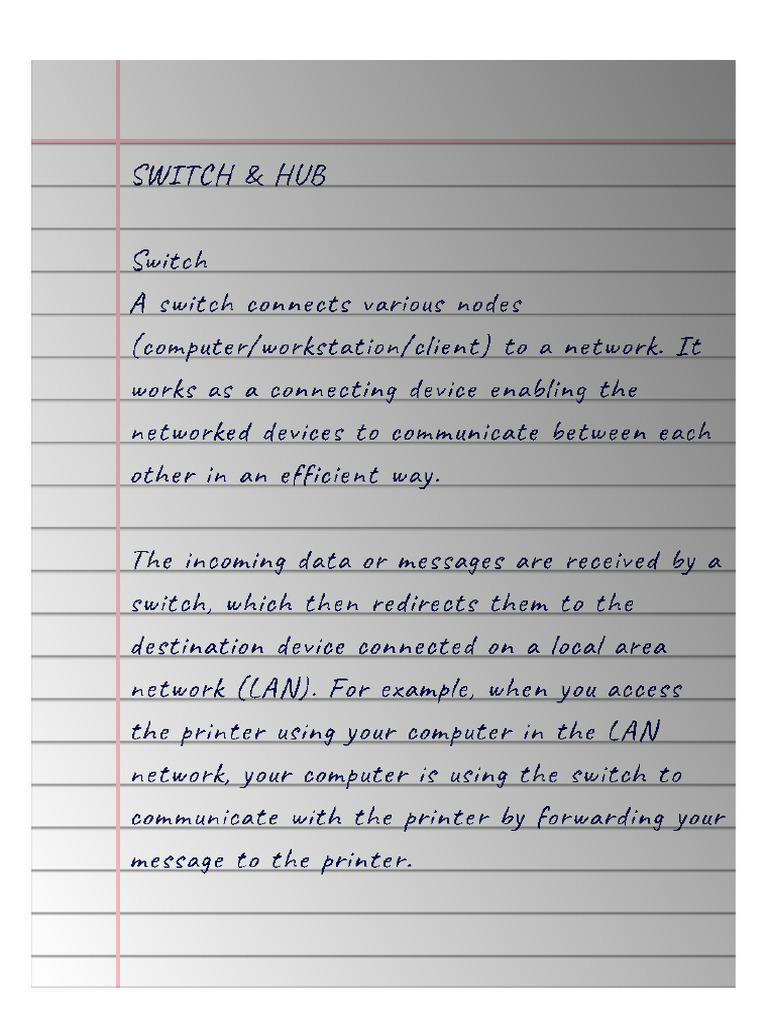 Hubs and Switch | PDF