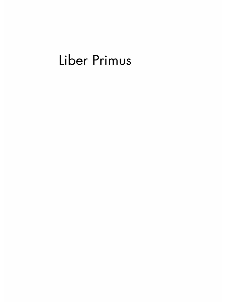 Liber Primus | PDF