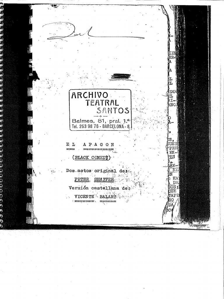 EL APAGÓN, de Peter Shaffer | PDF