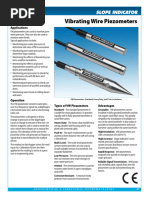 VW2100 Vibrating Wire Piezometer - Instruction Manual | PDF | Calibration | Frequency