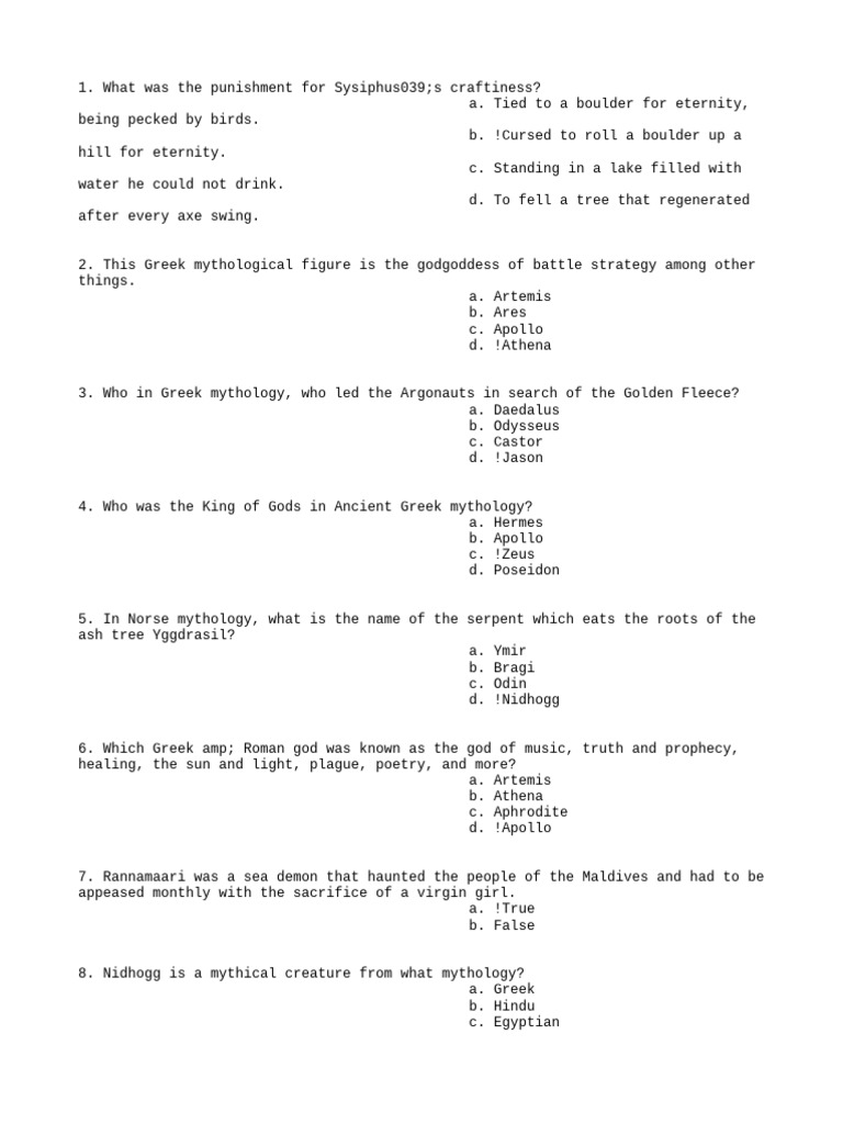 CS175_Final_10 | Download Free PDF | Greek Mythology | Apollo