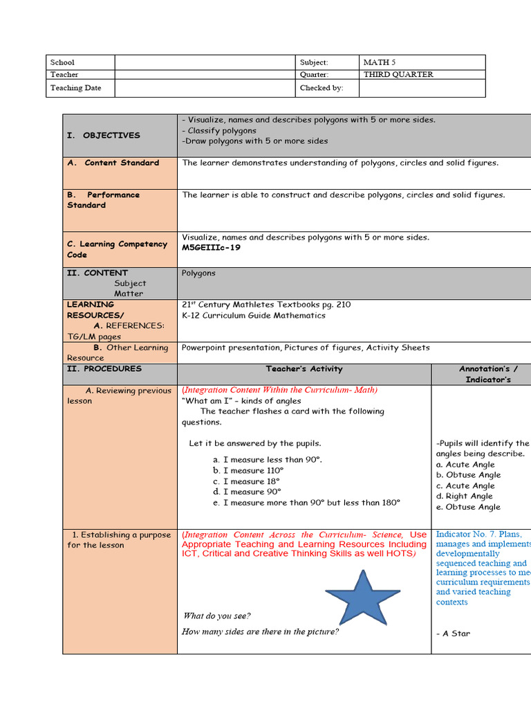 G4 Math 3TD Q | PDF | Curriculum | Teachers