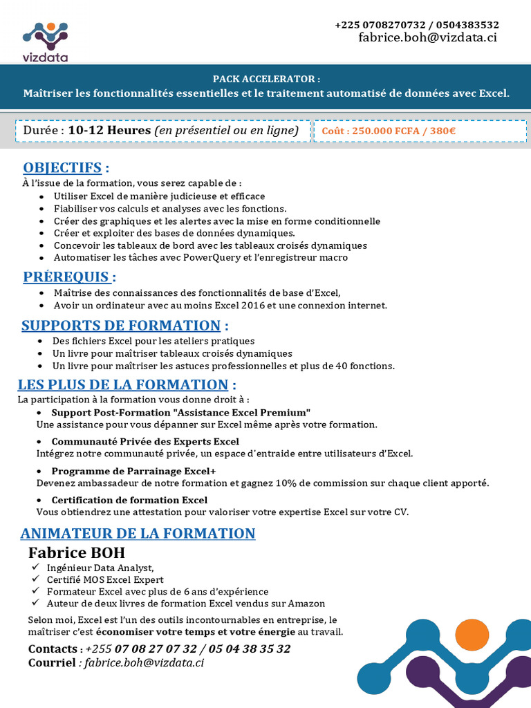 Formation Excel : Pack Accelerator | PDF | Microsoft Excel | Macro ...