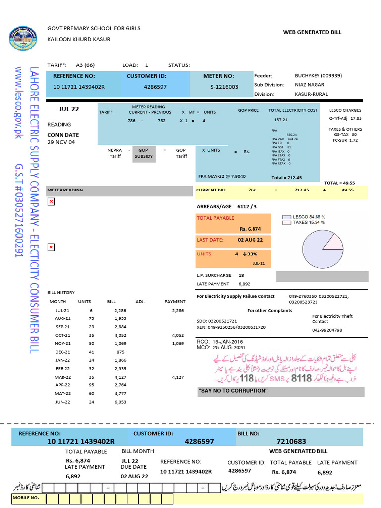 Bill | PDF | Payments | Government Finances