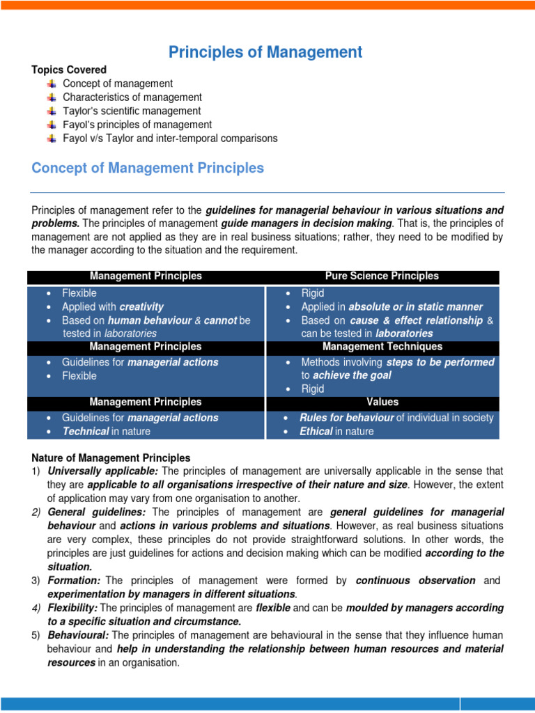 Principles of Management | PDF | Science | Employment