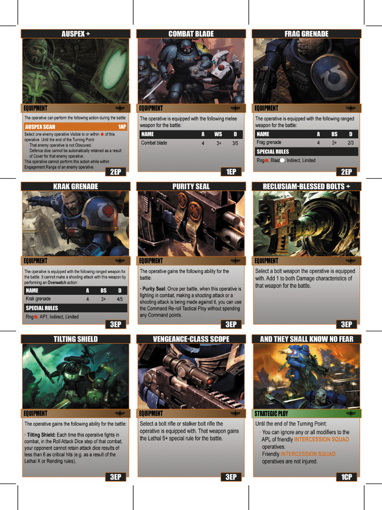 Intercession Squad [Ploys & Equipment] (A4 Size) | PDF