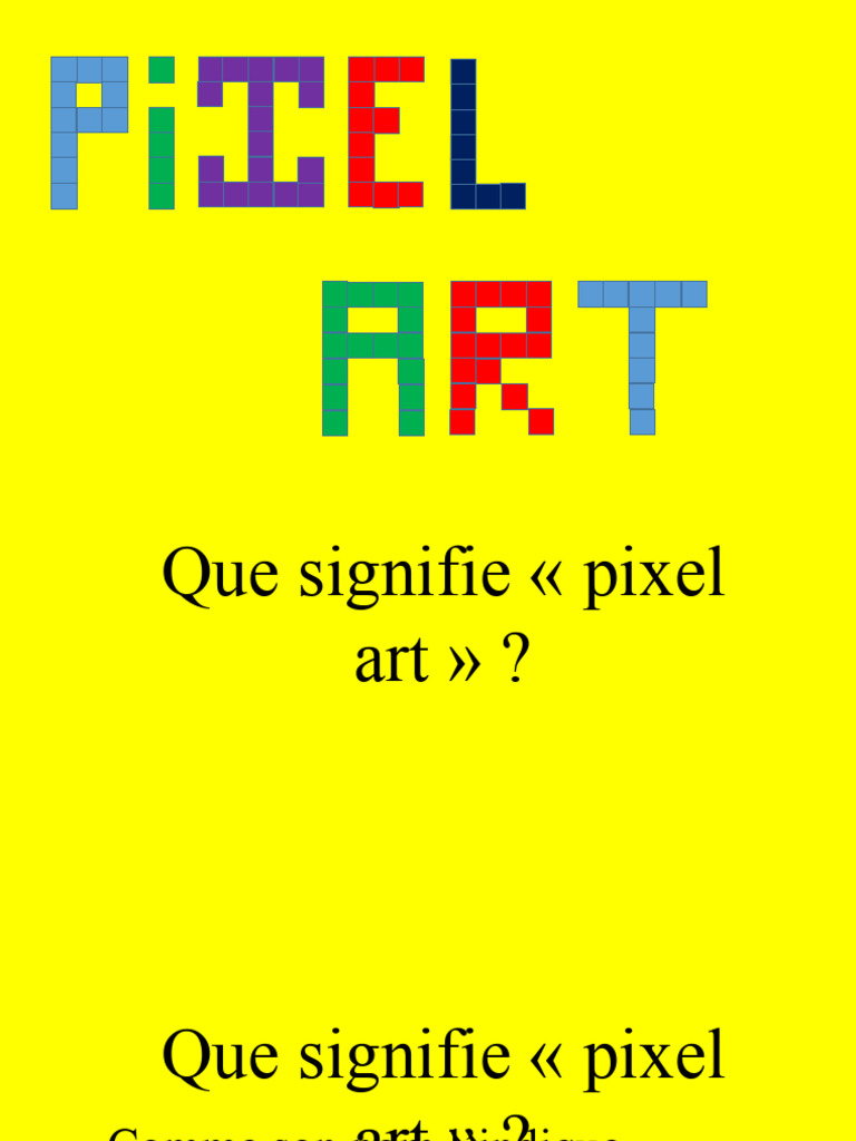 Introduction au Pixel Art | PDF | Mosaïque