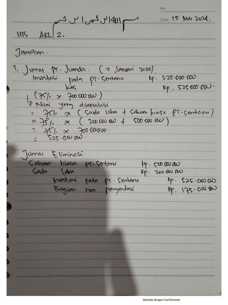 Uts Akl - Sitisariyah - 2024029 | PDF