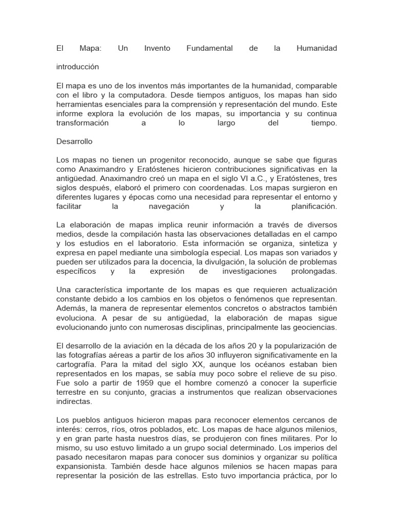 El Mapa Informe | Descargar gratis PDF | Mapa | Cartografía