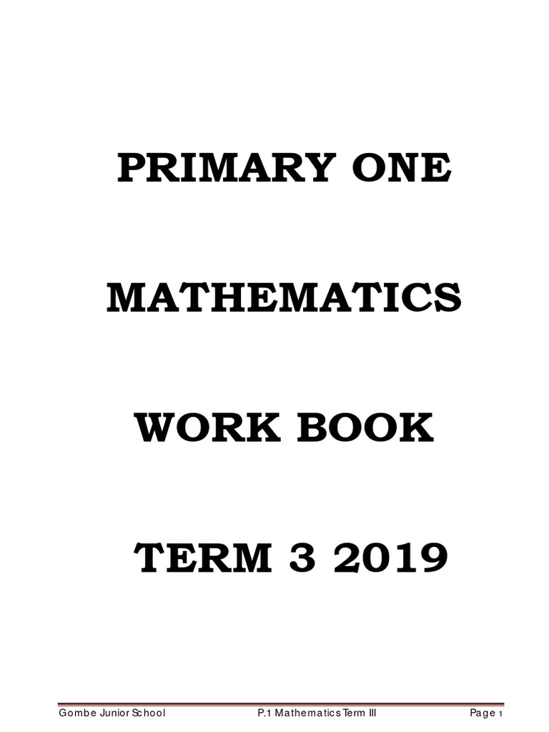 P1TERM 3 MATHEMATICS WORK BOOK 2019 | Download Free PDF | Weighing ...