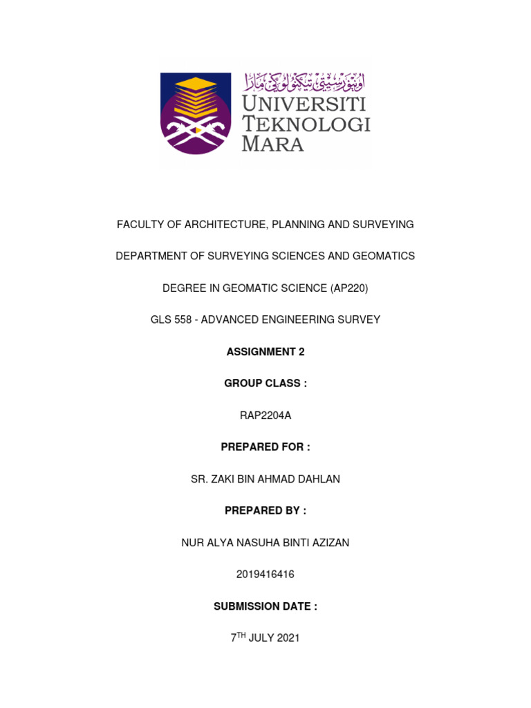 Nur Alya Nasuha Binti Azizan - Assignment 2 - Rap2204a | PDF | Lane | Radar