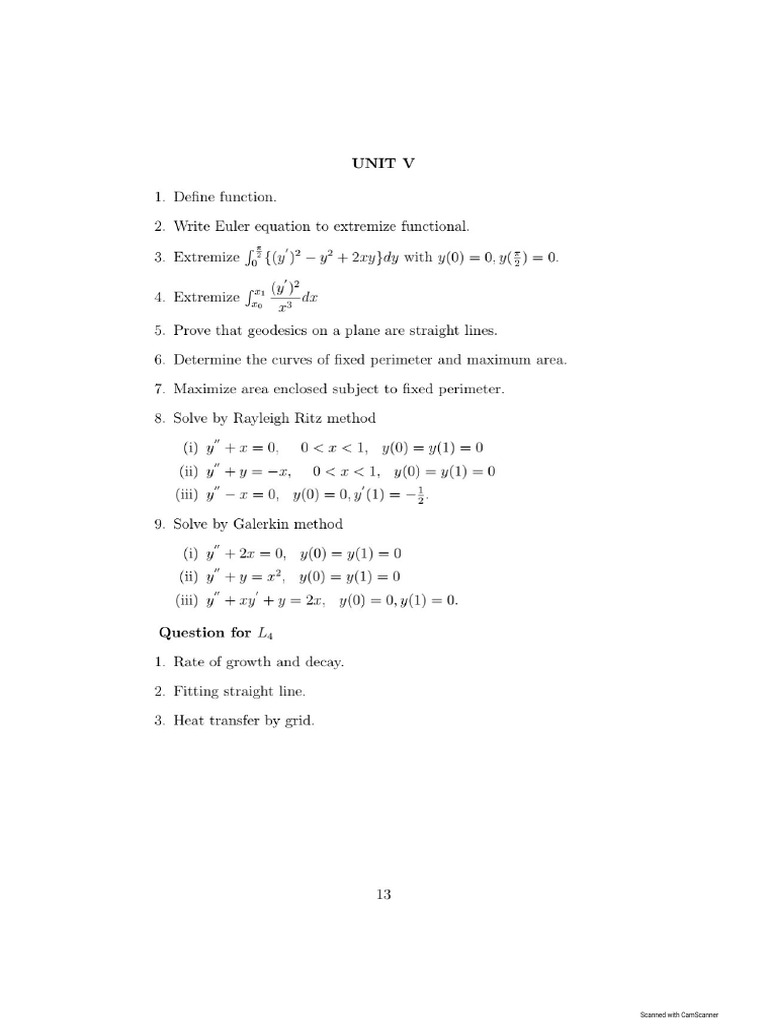 Queston Bank - 13 | PDF