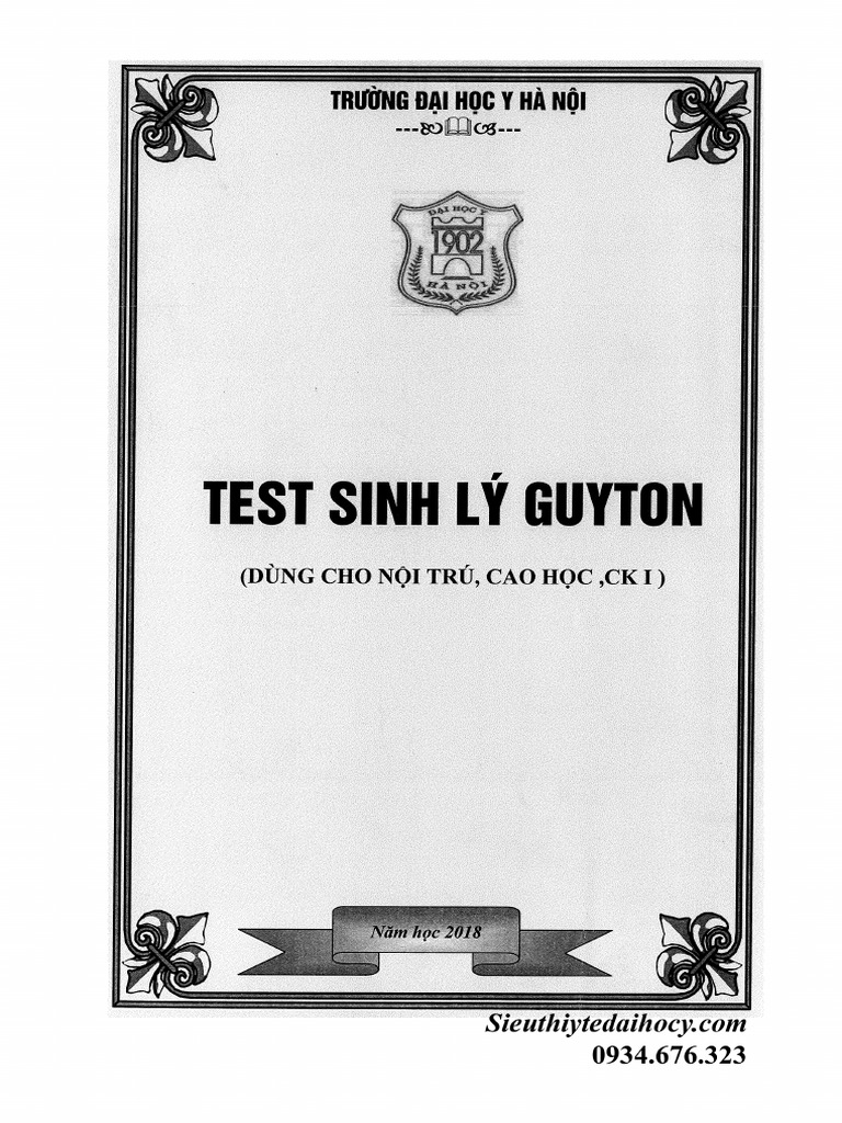 Test Sinh Lý Guyton | PDF