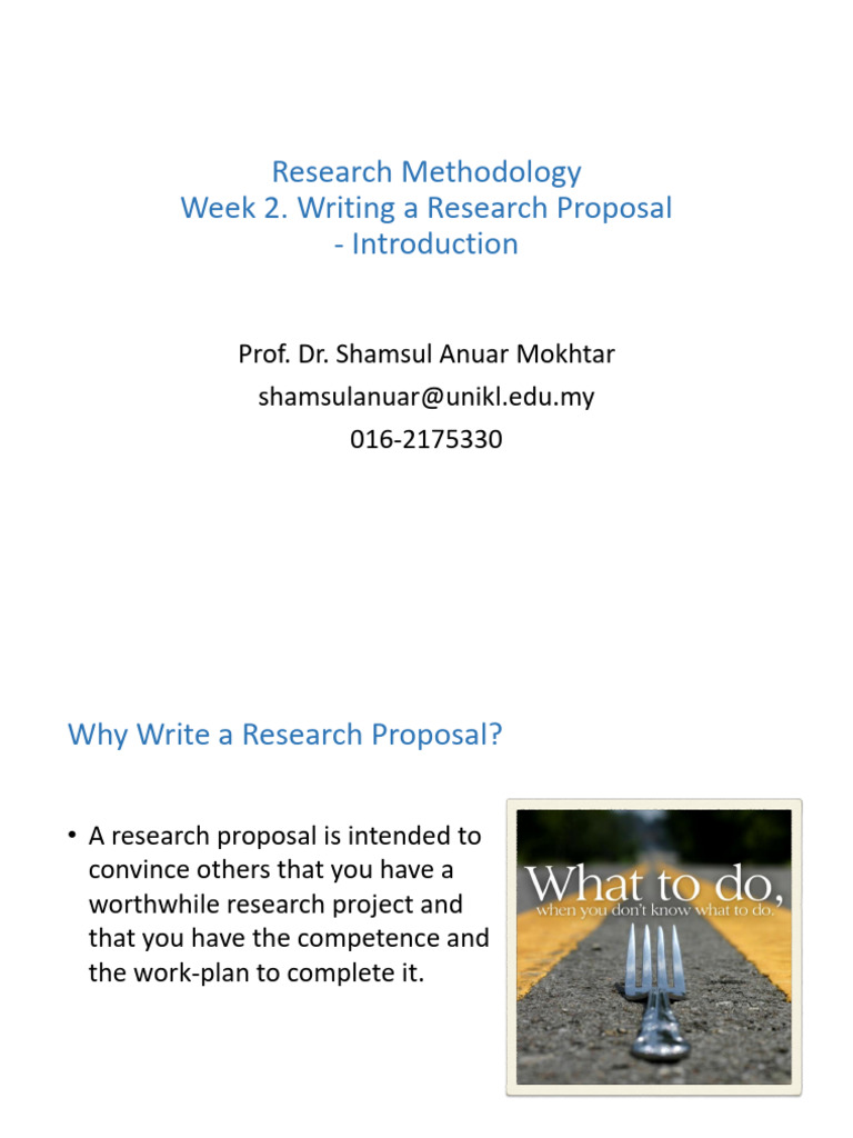 Week 2 - Writing a Research Proposal - Introduction | Download Free PDF ...