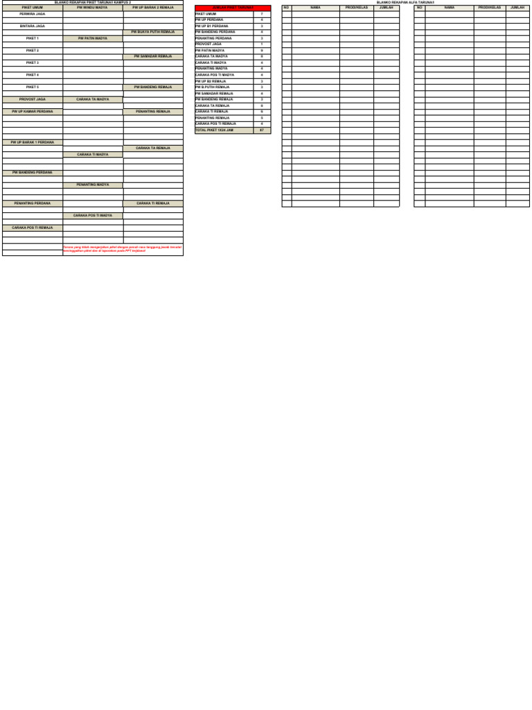 Jadwal Kewiraan Juli k2 New | PDF