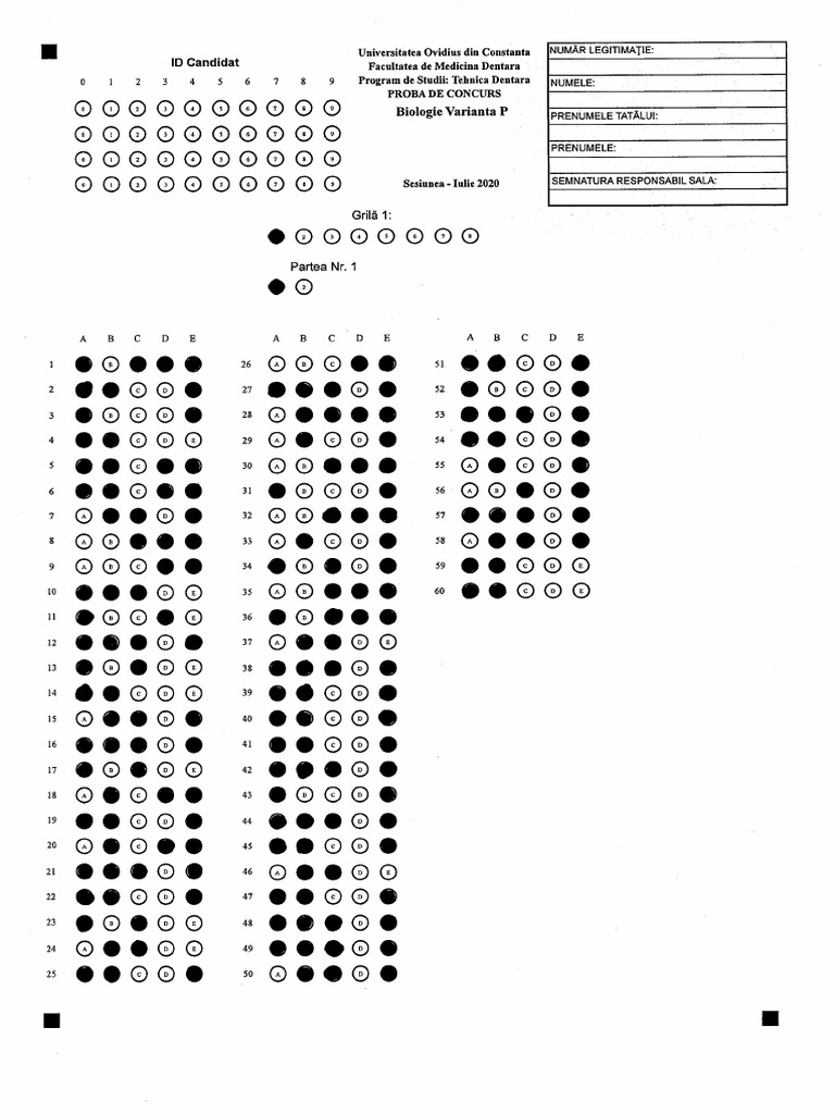 Barem Biologie P | PDF