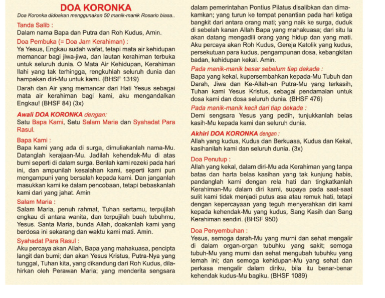 Doa KORONKA | PDF