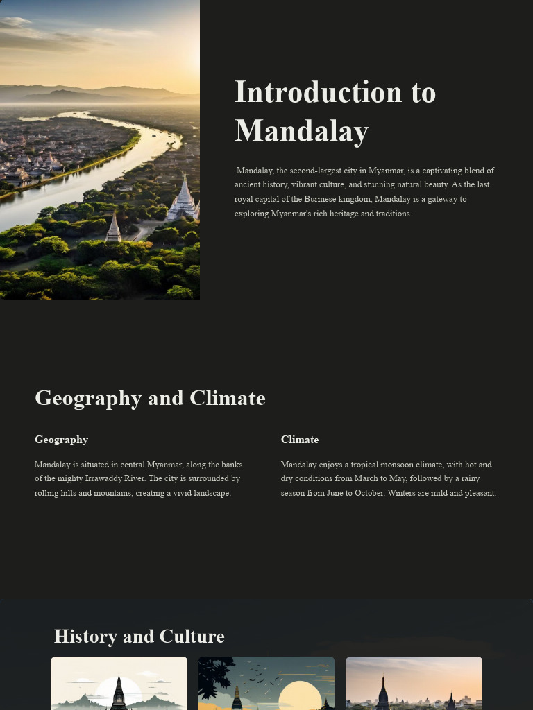 Introduction To Mandalay | PDF | Cuisine | Foods