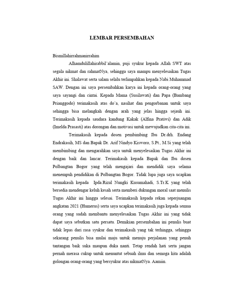 Lembar Persembahan | PDF