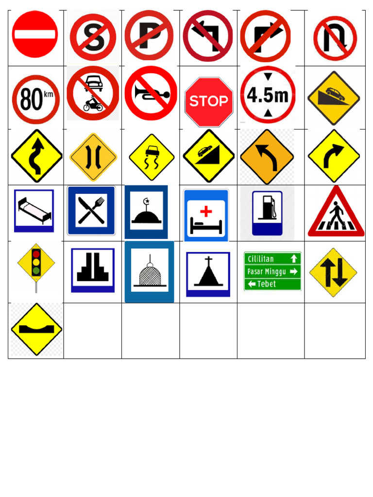 Jenis-Jenis Rambu Lalu Lintas | PDF