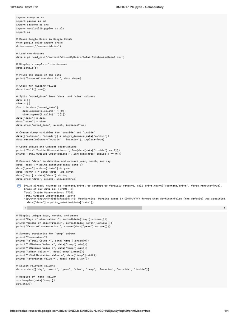 BMHC17 P6.Ipynb - Colaboratory | PDF | Variance | Statistics