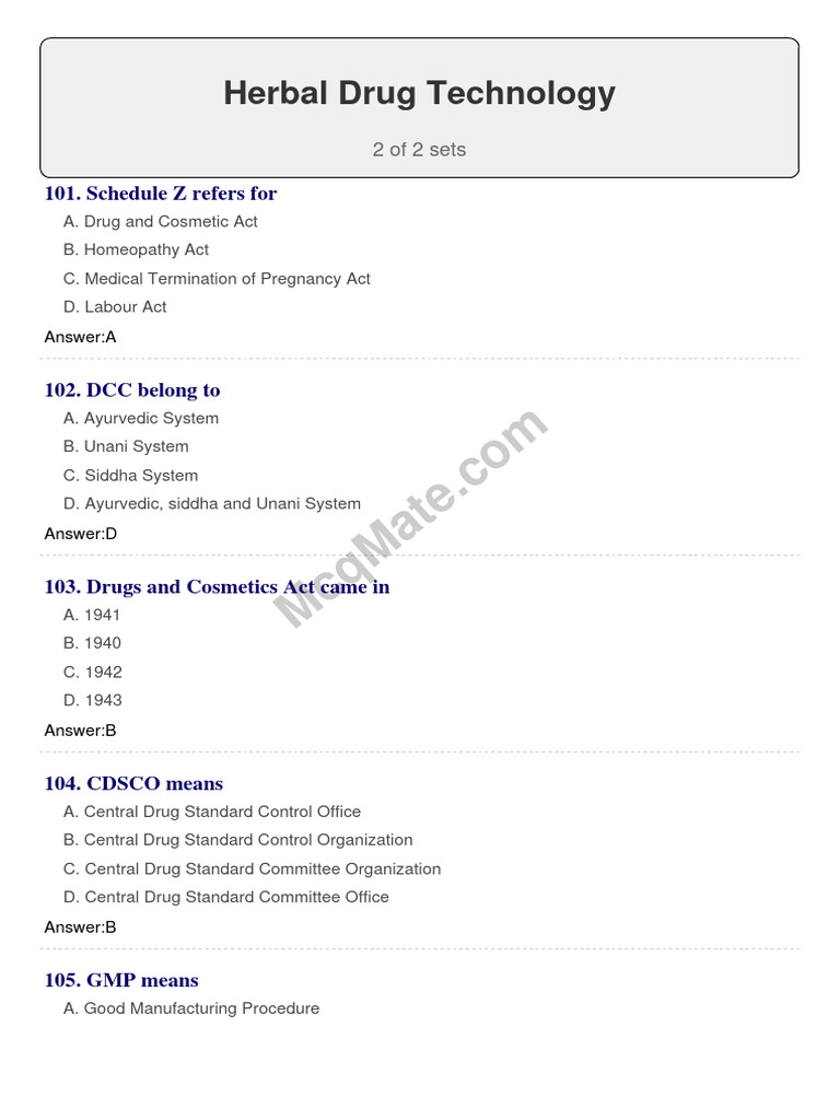 Herbal Drug Technology (Set 2) | PDF | Ayurveda