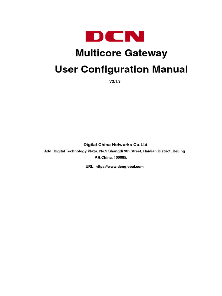 DCME Series Multicore Gateway User Manual - v3.1.3 | PDF | Denial Of Service Attack | World Wide Web